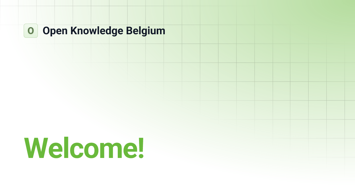 Welcome! | Open Knowledge Belgium